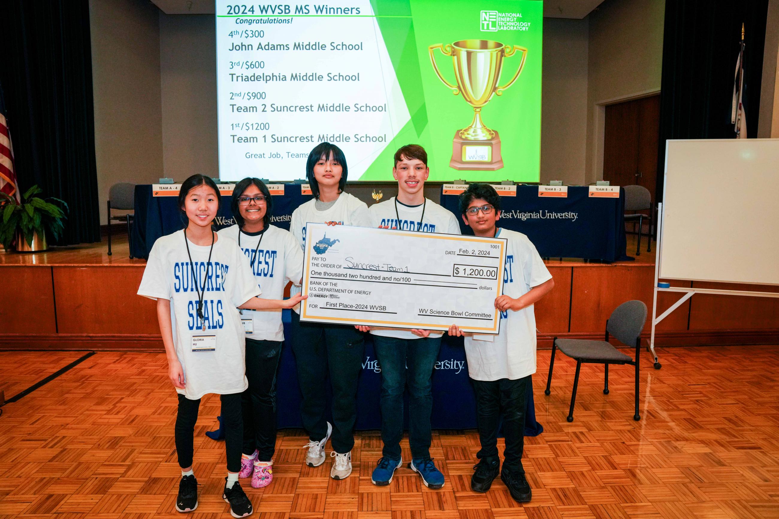 Suncrest Middle School Wins 2024 West Virginia Science Bowl Middle ...